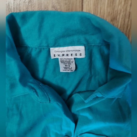 Express | Tops | Vintage Early 9s Express Collar Crop Top Tied Waist ...